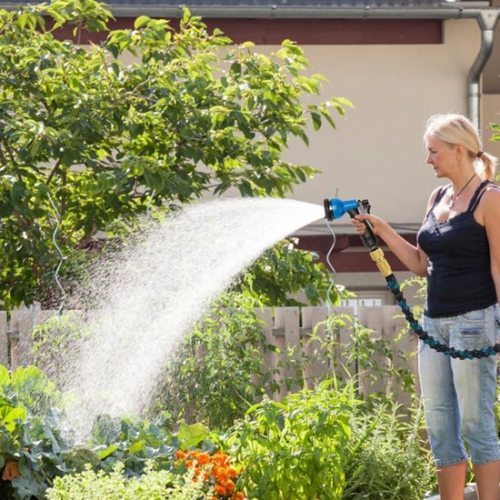 Flexibele tuinslang, 15 m uitbreidbare waterslang, rekbare flexibele ...
