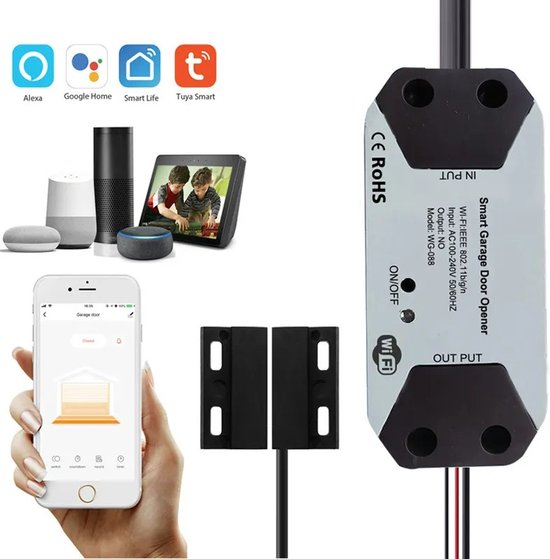 Smartlife Domotica Smart WiFi Garagedeur Opener - Automatisch openen ...