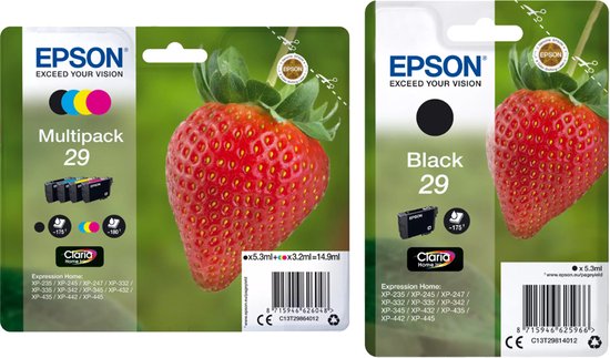Epson 29 - Inktcartridge - Multipak + Zwart | bol