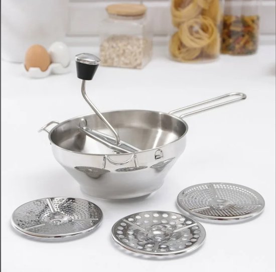 Passeerzeef - Roerzeef - Roerzeef Met 3 Schijven - Passe vite - Ø 19 cm ...