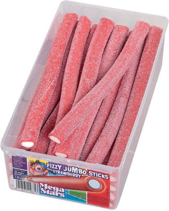 JUMBO STICKS FIZZY STRAWBERRY (40x47GR ) | bol