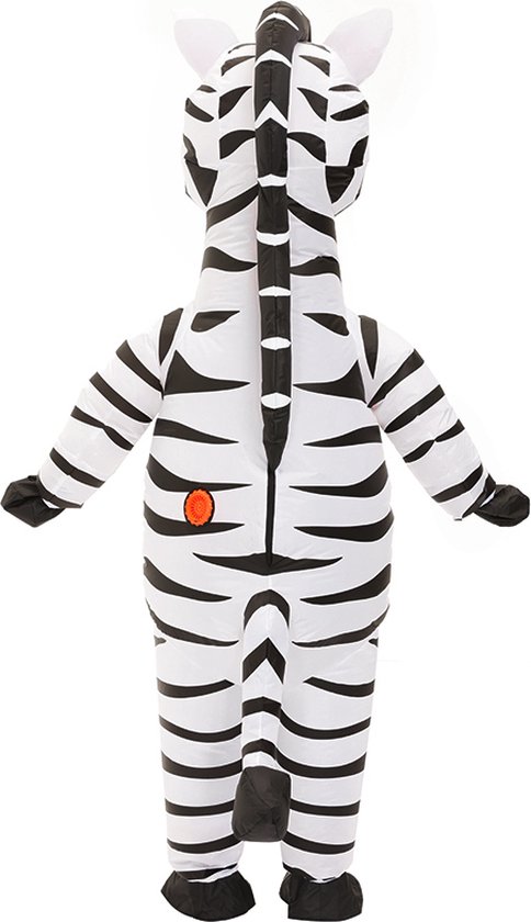 KIMU® Opblaas Kostuum Zebra - Opblaasbaar pak - Zebrapak Mascotte ...