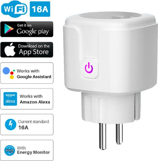 Smart socket wifi timer - Slimme stopcontact - wifi timer - 16a | bol