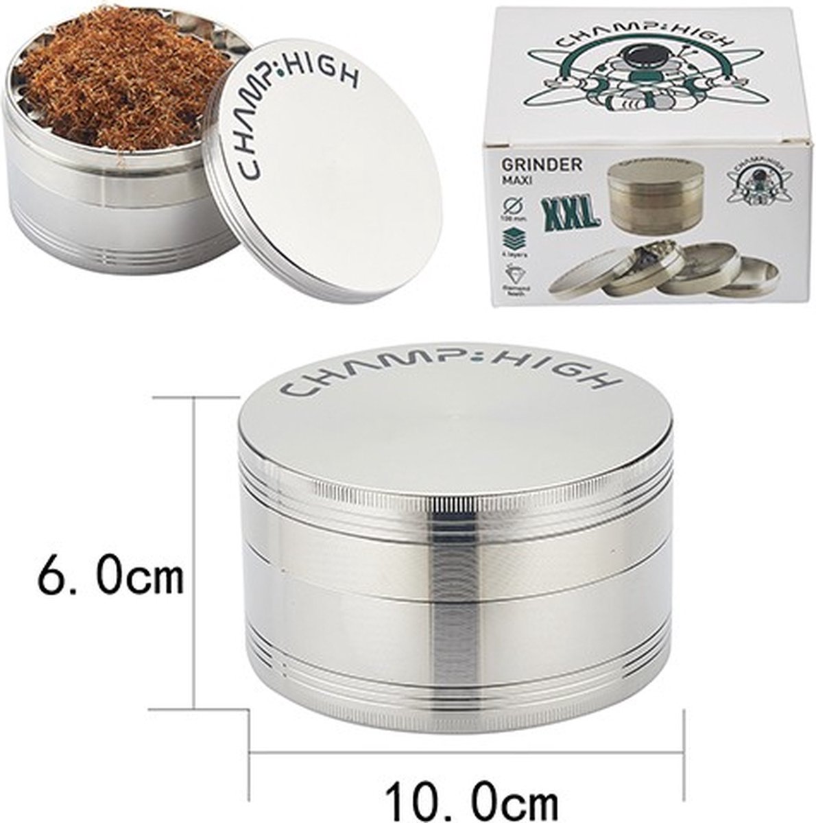 Maxi XXL Grinder, vergruizer, vermaler, Champ High | bol