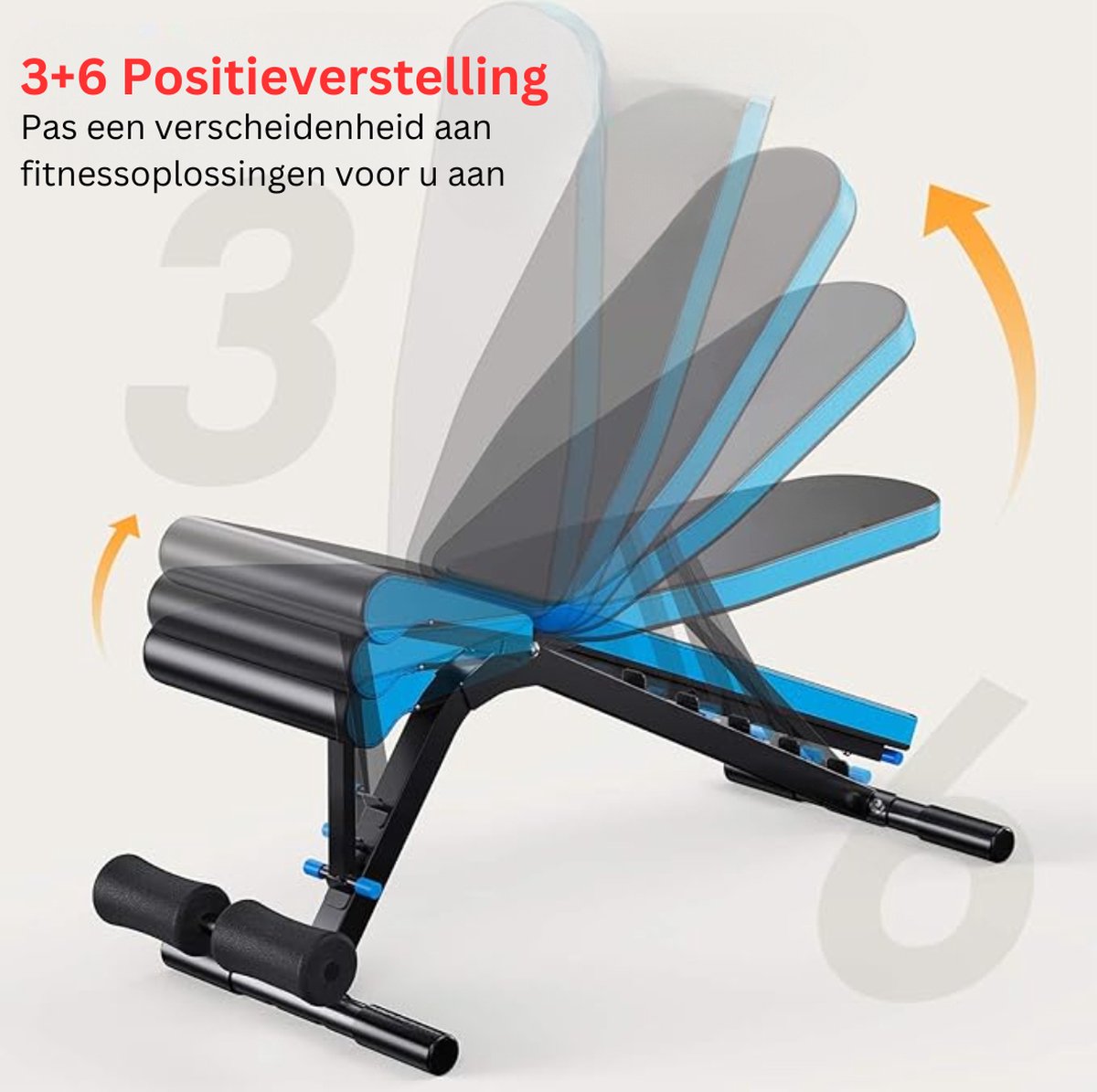 Halterbank, multifunctioneel, 90 graden verstelbare fitnessbank, kan ...