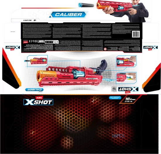 ZURU - XSHOT - Excel - Caliber Blaster (16 Darts) - speelgoedblaster | bol