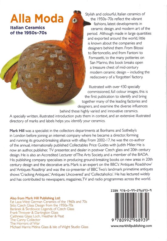 Alla Moda. Italian Ceramics of the 1950s-70s., Mark Hill ...