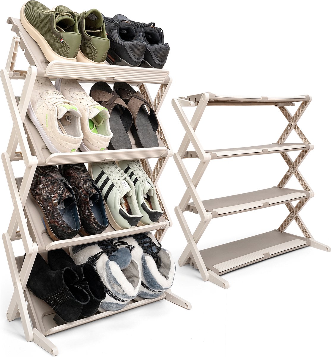 SHOERIES Multifunctionele Opbergrek - Inklapbare Stellingkast - Open ...