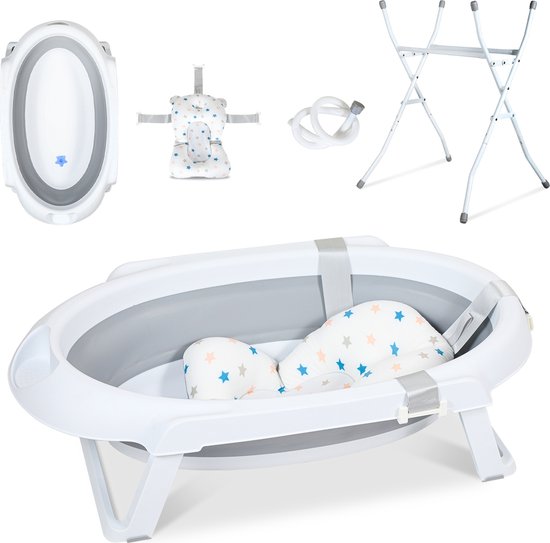 Opvouwbaar Baby Bad - Babybad met standaard - 4 in 1 baby badje ...