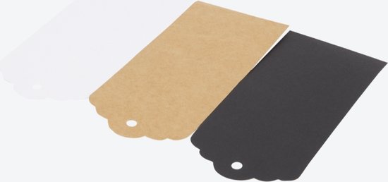 Kartonnen labels met gaatje - Cadeaulabels - Cardboard tags - Decotime ...