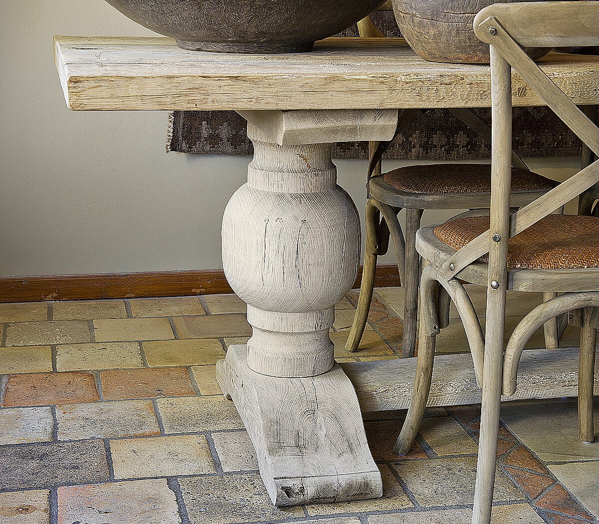 Antieke estrikken, wit-geel genuanceerd 20x20cm | bol