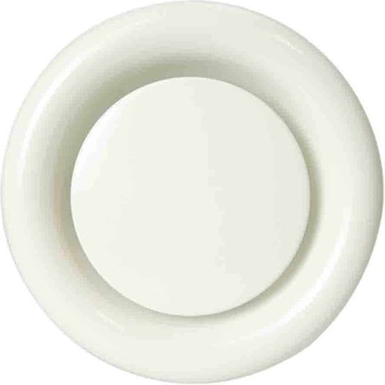 Ventilatie afvoer ventiel metaal Ø 200 mm RAL 9010 met montagebus ...