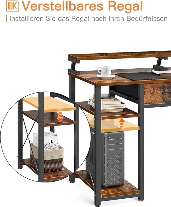 monitorstandaard, pc-tafel, gamingtafel voor thuiskantoor, Bureau ...
