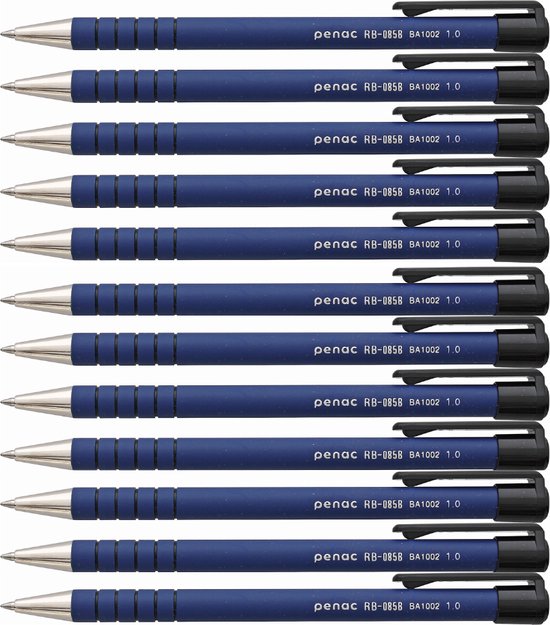 Penac Balpen - 12-pack - Blauw - 1.0mm - RB-085 | bol
