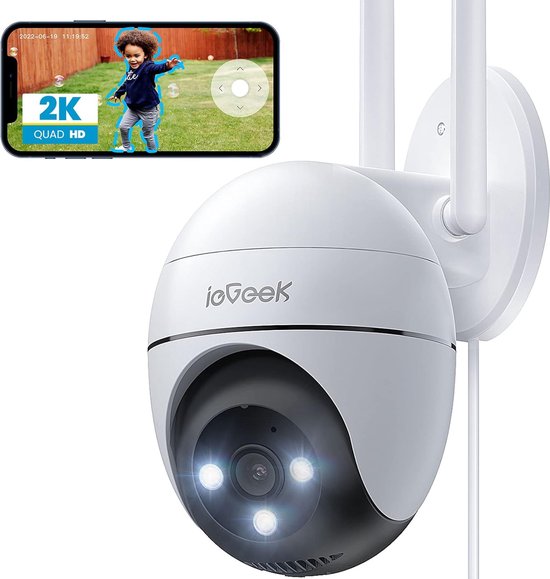 ieGeek 2K Beveiligingscamera Buiten WIFI, Bewakingscamera, CCTV IP Security Camera met... | bol