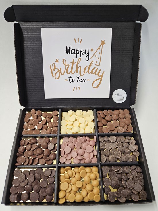 Chocolade Callets Proeverij Pakket met Mystery Card 'Happy Birthday ...