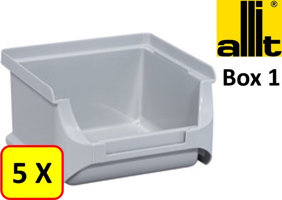 5 x Magazijnbak - grijpbak - stapelbak Allit - ProfiPlus Box 1 - 0,3 L ...