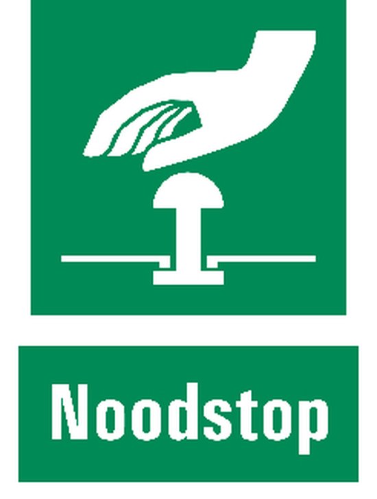 Noodstop sticker met tekst 210 x 297 mm | bol