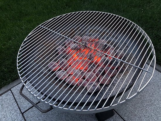 Grillrooster roestvrij staal rond voor zwenkgrill, Ø 80 cm grillrooster ...