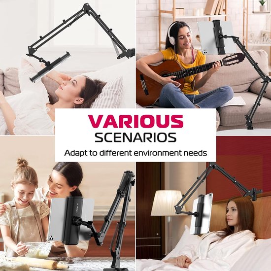 iPad houder voor bed, T2 tablethouder voor bed 360° draaiend, iPad ...