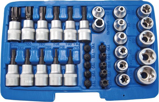 SW-Stahl 04187L Doppenset 3/8 inch 34-delig I Doppenset I Moerenset I ...