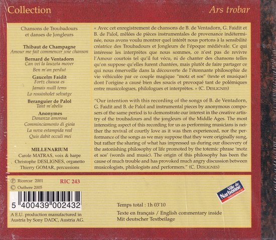 Ars Trobar Collection - Diverse componisten - Millenarium, Millenarium ...
