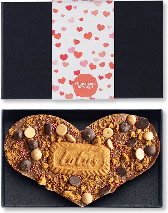 Valentijn Chocoladehart Lotus - Chocolade Cadeau - Ambachtelijke ...