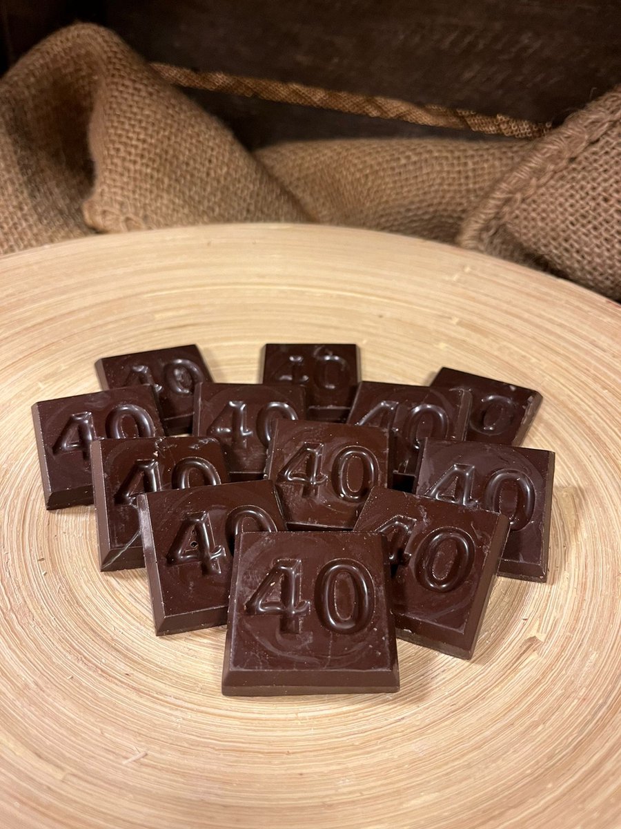 Chocolade cijfer 40 | Getal 40 chocola | Cadeau voor verjaardag of ...