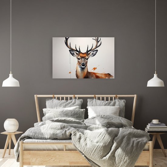 Hert japandi stijl poster - Hert poster - Posters japandi - Moderne ...