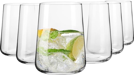 Elegante waterglazen voor dranken en sappen - 6-delige set van loodvrij glas - 490 ml... | bol