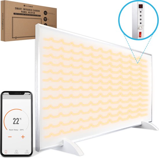 Silvergear Infrarood Verwarmingspaneel met Thermostaat - Elektrische Verwarming met... | bol