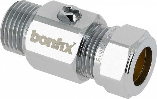 Bonfix Kogel (hoek) stopkranen, verchroomd Schroevendraaier bediening || met vlakke... | bol