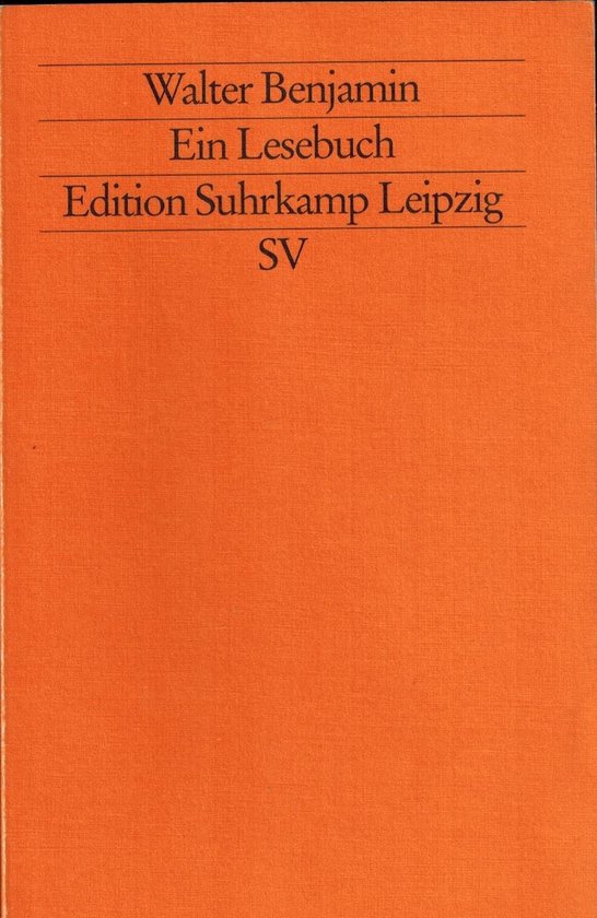 Ein Lesebuch, Walter Benjamin | 9783518118382 | Boeken | bol