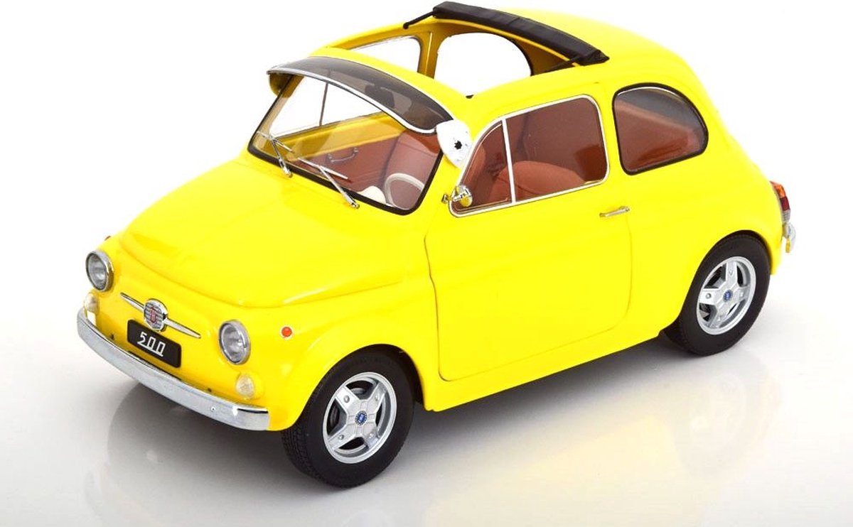 Het 1:12 gegoten model van de Fiat F Custom met zonneklep en Abarth ...