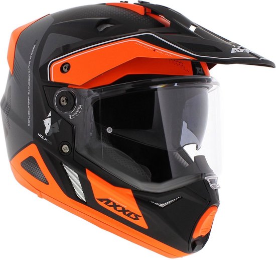 Helm Axxis Wolf DS Roadrunner Mat Oranje M | bol
