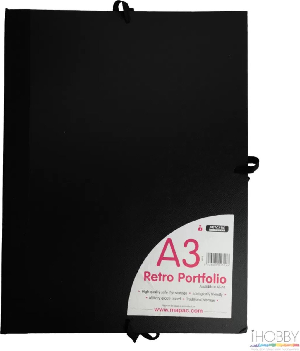 Mapac Retro Portfolio tekenmap A3 Zwart | bol