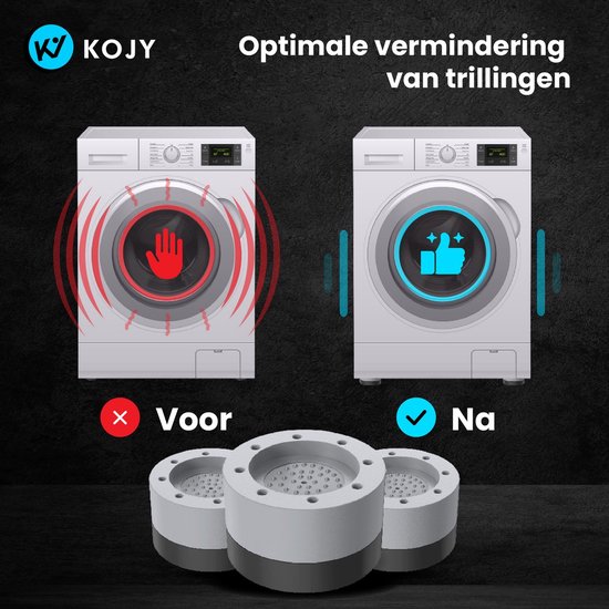 KOJY Wasmachine dempers - Verhoger - Stapelbaar - Geschikt voor ...