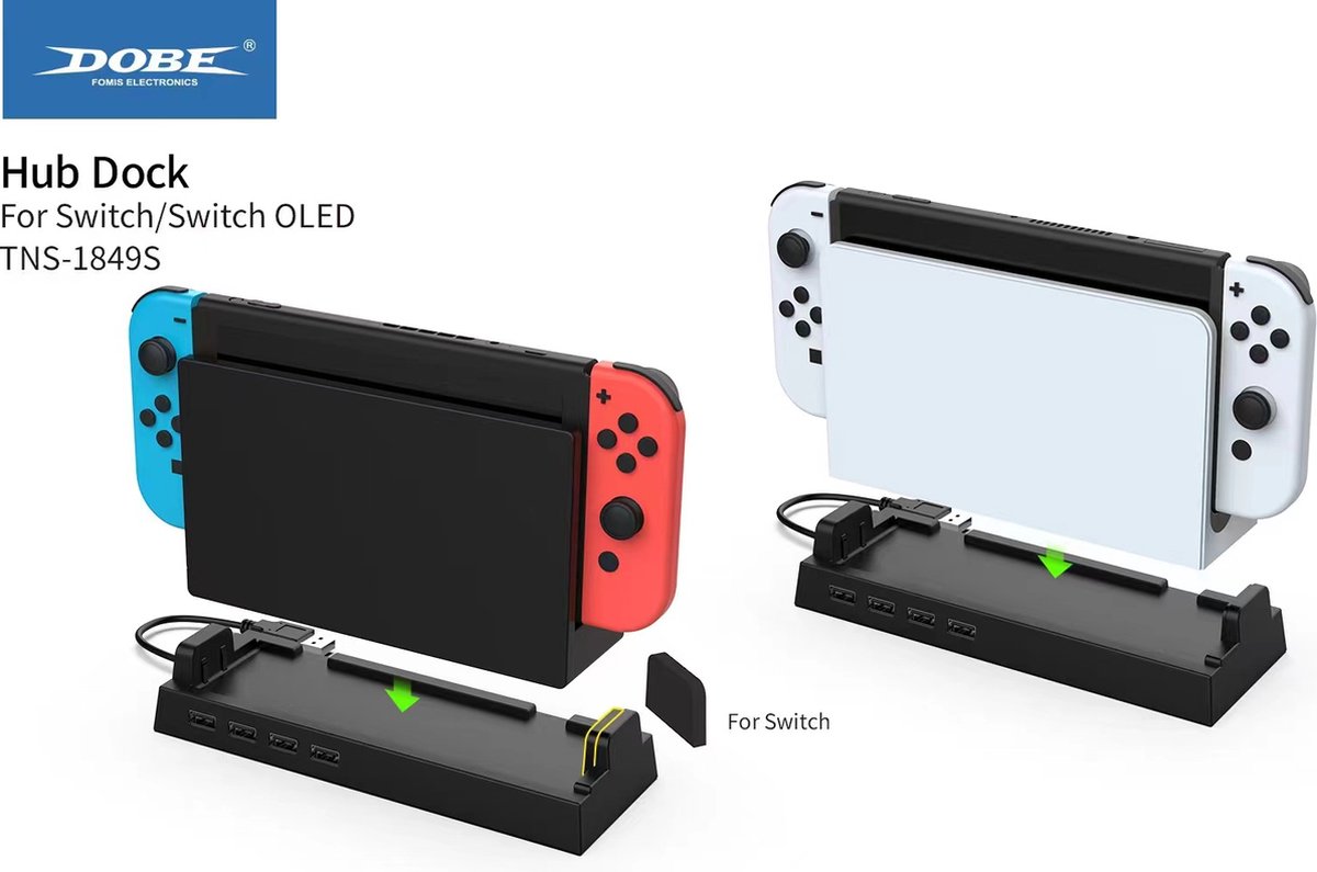 Dobe - Hub uitbereiding docking station - voor de Nintendo Switch en ...