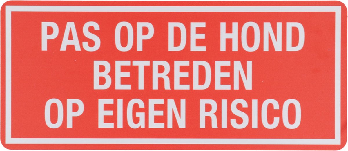 Bord Z147 Pas Op De Hond | bol