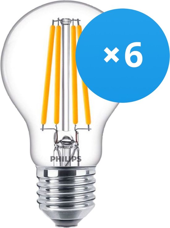 Voordeelpak 6x Philips Corepro LEDbulb E27 Peer Helder 10.5W 1521lm - 840 Koel Wit |... | bol