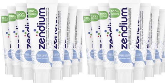 Zendium Tandpasta - Fresh+White - 24 x 75 ml | bol