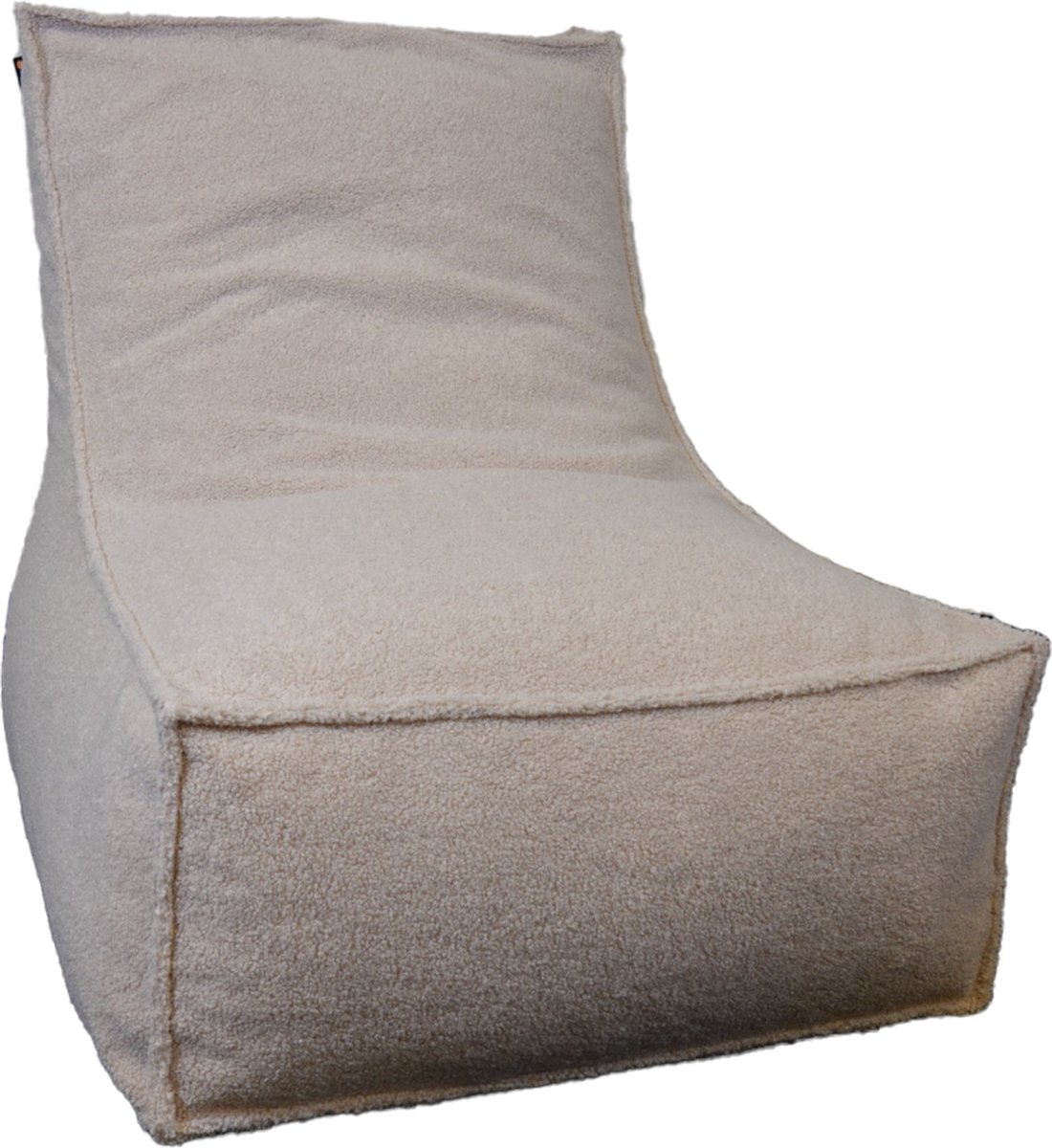 Lounge zitstoel/zitzak - kind - teddy - beige/roze | bol