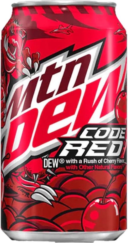 Mountain Dew - Code Red - Boisson gazeuse américaine - 12 canettes de 0 ...