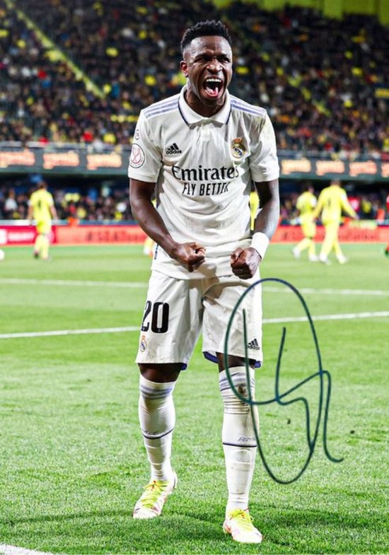 Vinicius Vini Junior Jr. Kunst - Gedrukte handtekening - 10 x 15 cm ...