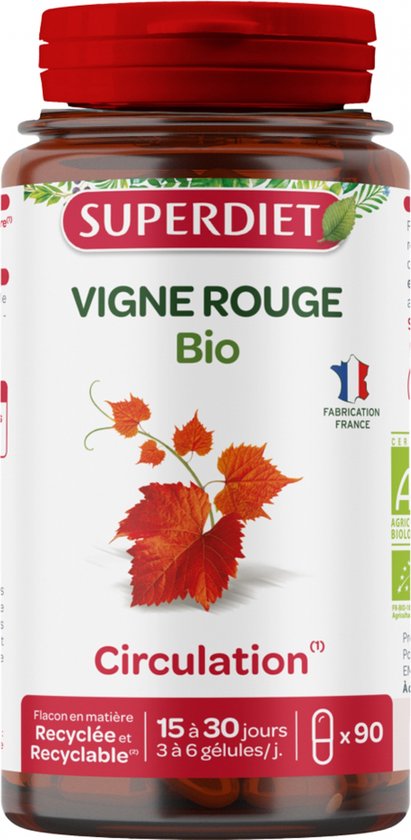 Superdiet Rode Wijnstok Biologisch 90 Capsules | bol
