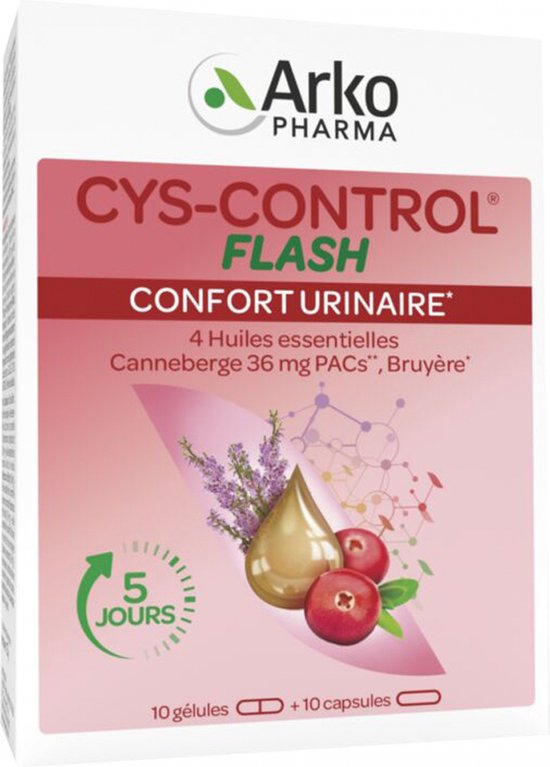 Arkopharma Cys-Control Flash 10 Capsules + 10 Capsules | bol