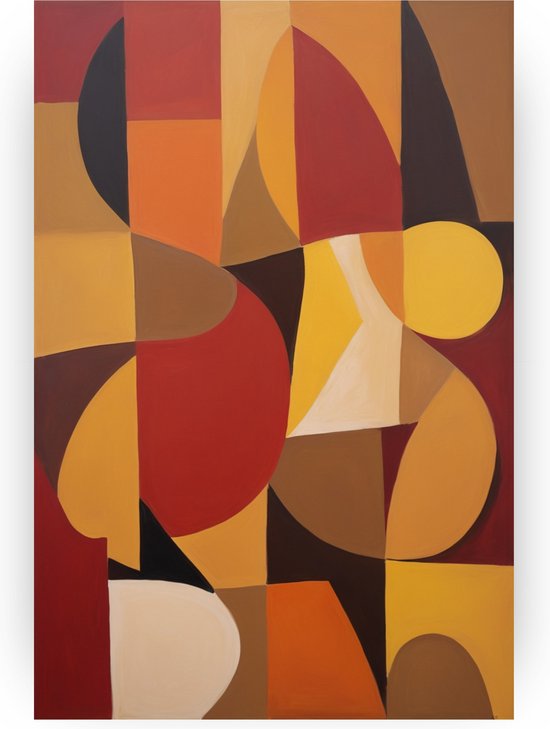 Abstracte vormen poster - Abstractie poster - Posters kunst - Moderne ...