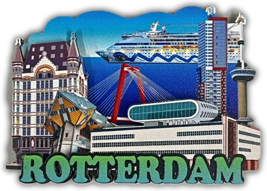 Koelkastmagneten Set: Rotterdam, Holland - 2 stuks - Typische Souvenirs ...
