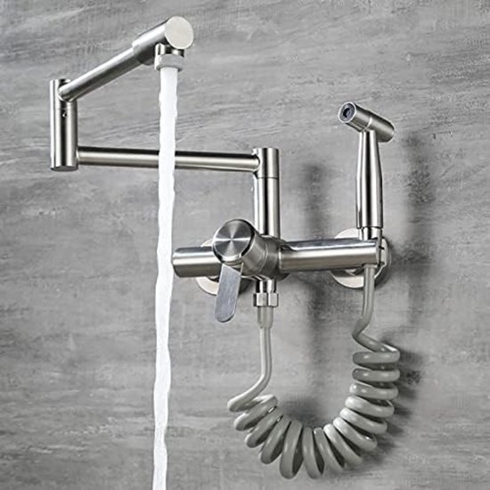 Keukenkraan Wandmontage - Wandkraan Keuken - Wandkraan Bovenuitloop ...