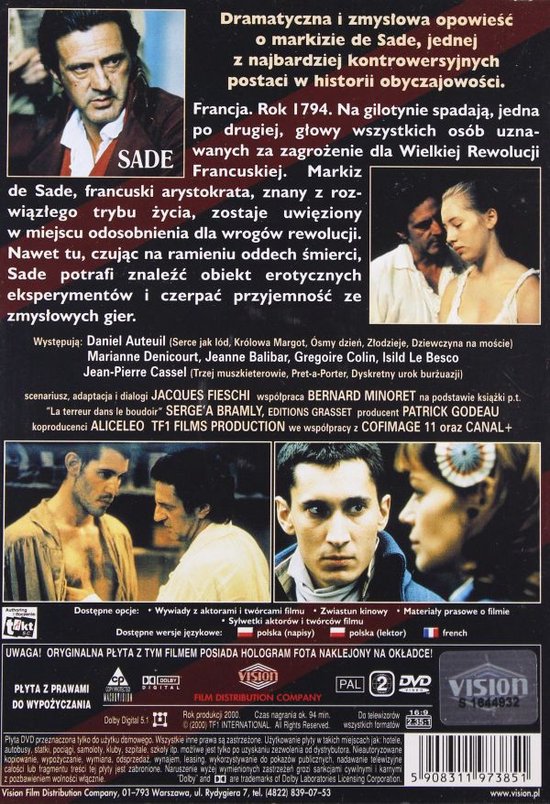 Sade [DVD] (Dvd), Daniel Auteuil | Dvd's | bol